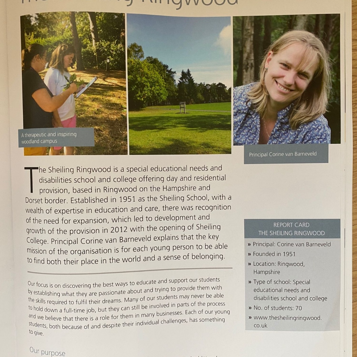 The Sheiling Ringwood - Recognised in The Parliamentary Review